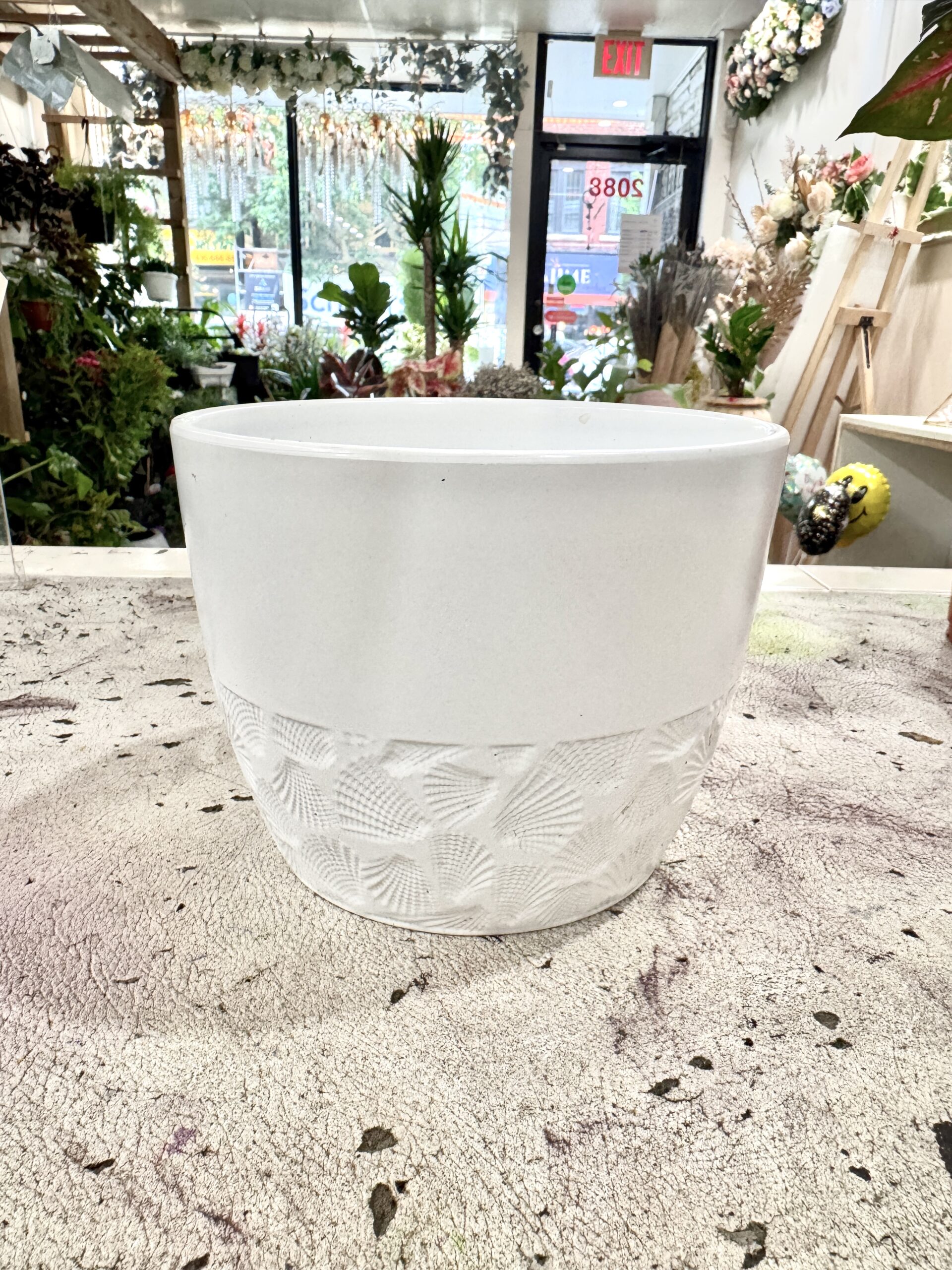 White Shell Pot - Tina's 4Ever Flowers